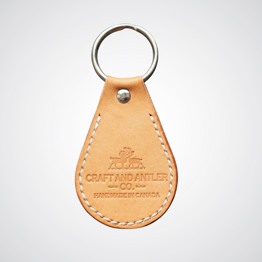 Well-Crafted Brown (Walnut) Pueblo Leather Handsewn Keychain